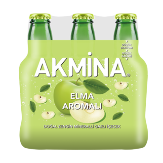 Akmina مياه معدنية طبيعية بالتفاح 6x200مل
